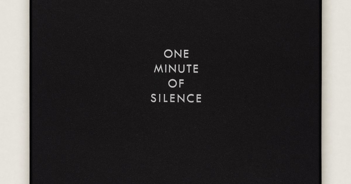 one minute of silence von eric snell – edition & galerie hoffmann
